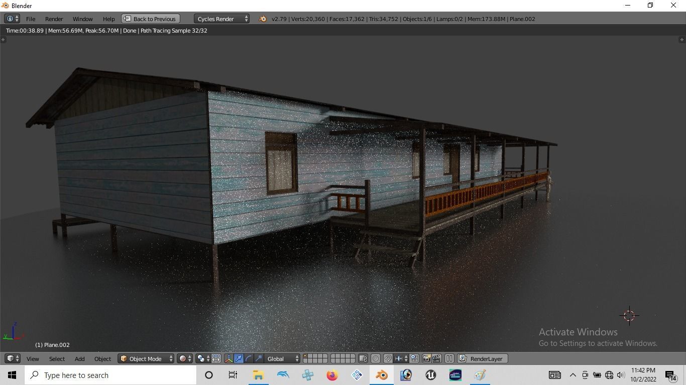 Rumah kayu panggung 001-002 free 3D model | CGTrader