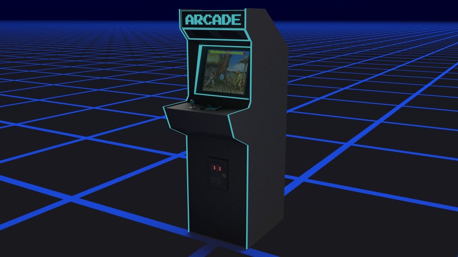 3D model Arcade Machine VR / AR / low-poly | CGTrader