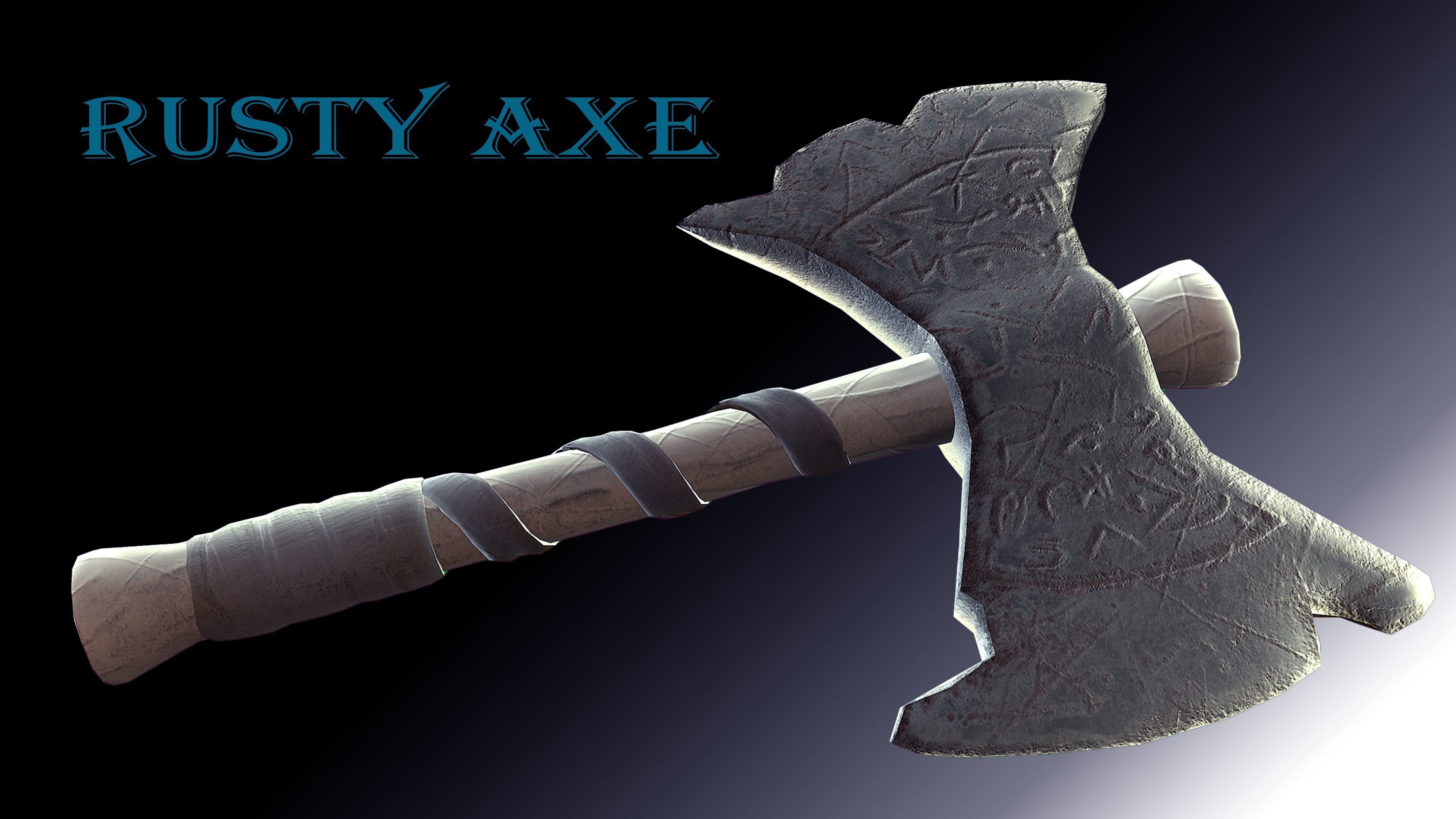 Rusty Axe - Low poly free VR / AR / low-poly 3D model | CGTrader