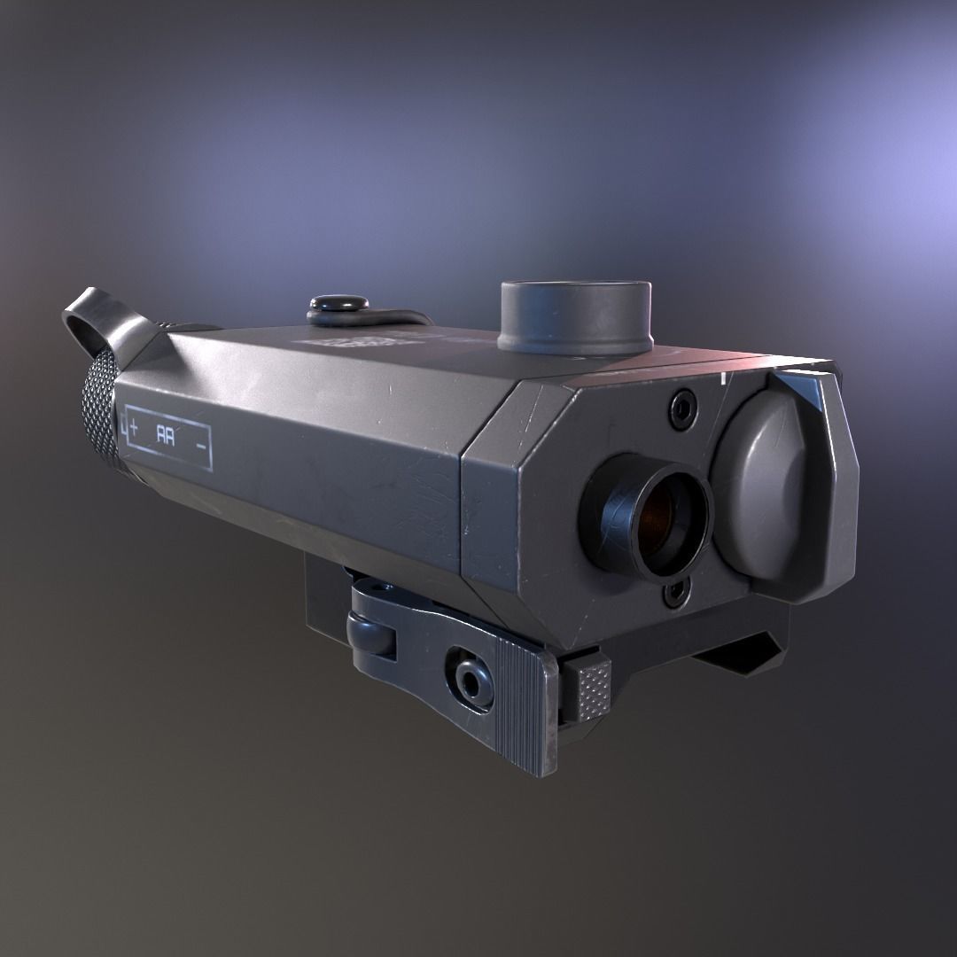 3D model Tactical Laser Low-poly Textured Game-Ready VR / AR / low-poly ...