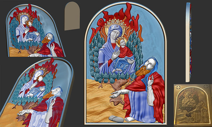 Moses Burning Bush Icon