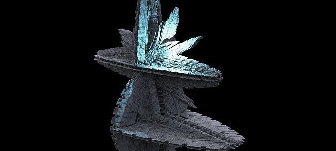 Crystal Alien Monolith Kit bash 1 3D model | CGTrader