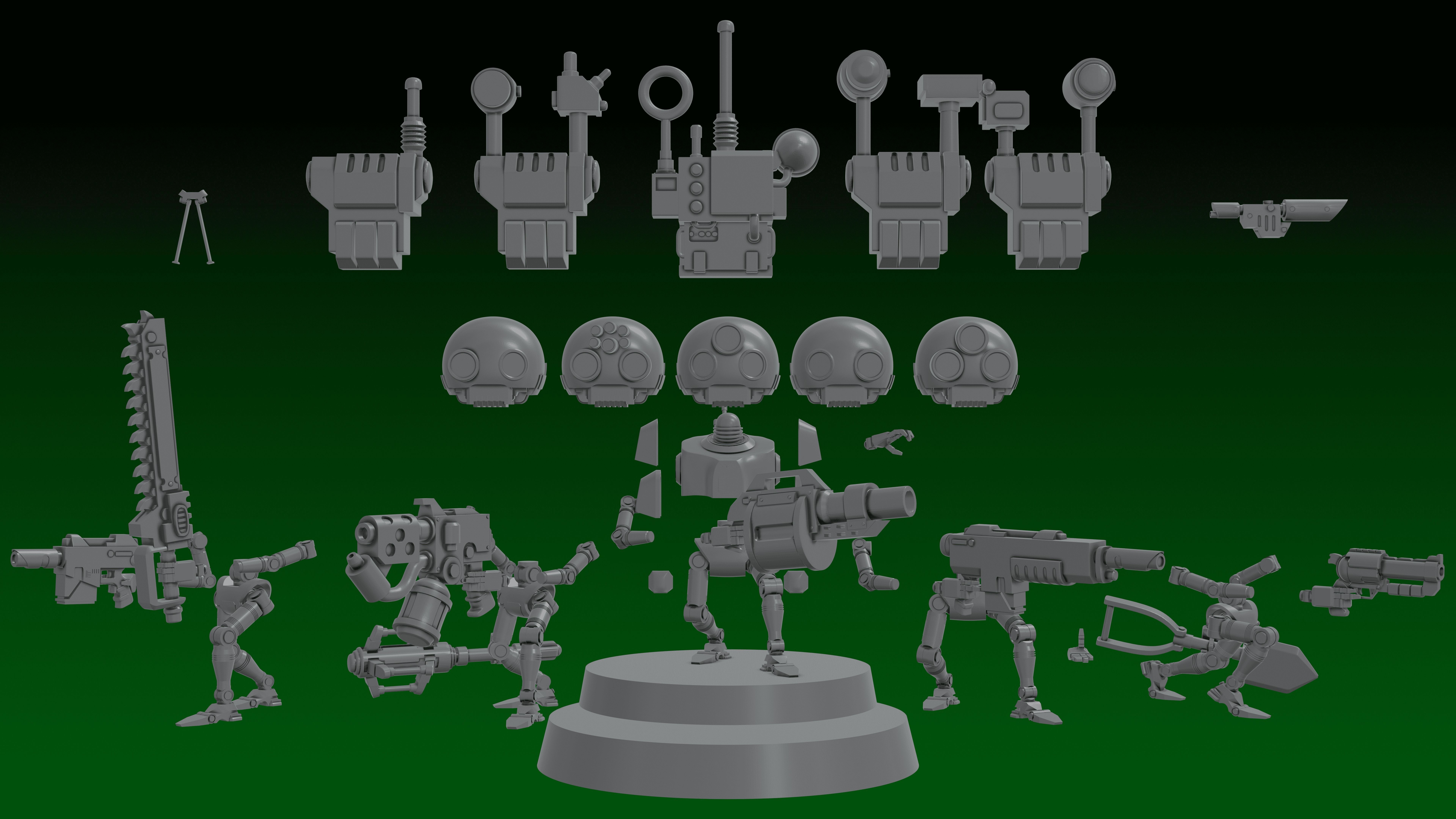SERVOCORE COLLECTIONS -ASSISTANT DROID SQUAD-Whole AND in parts 3D ...