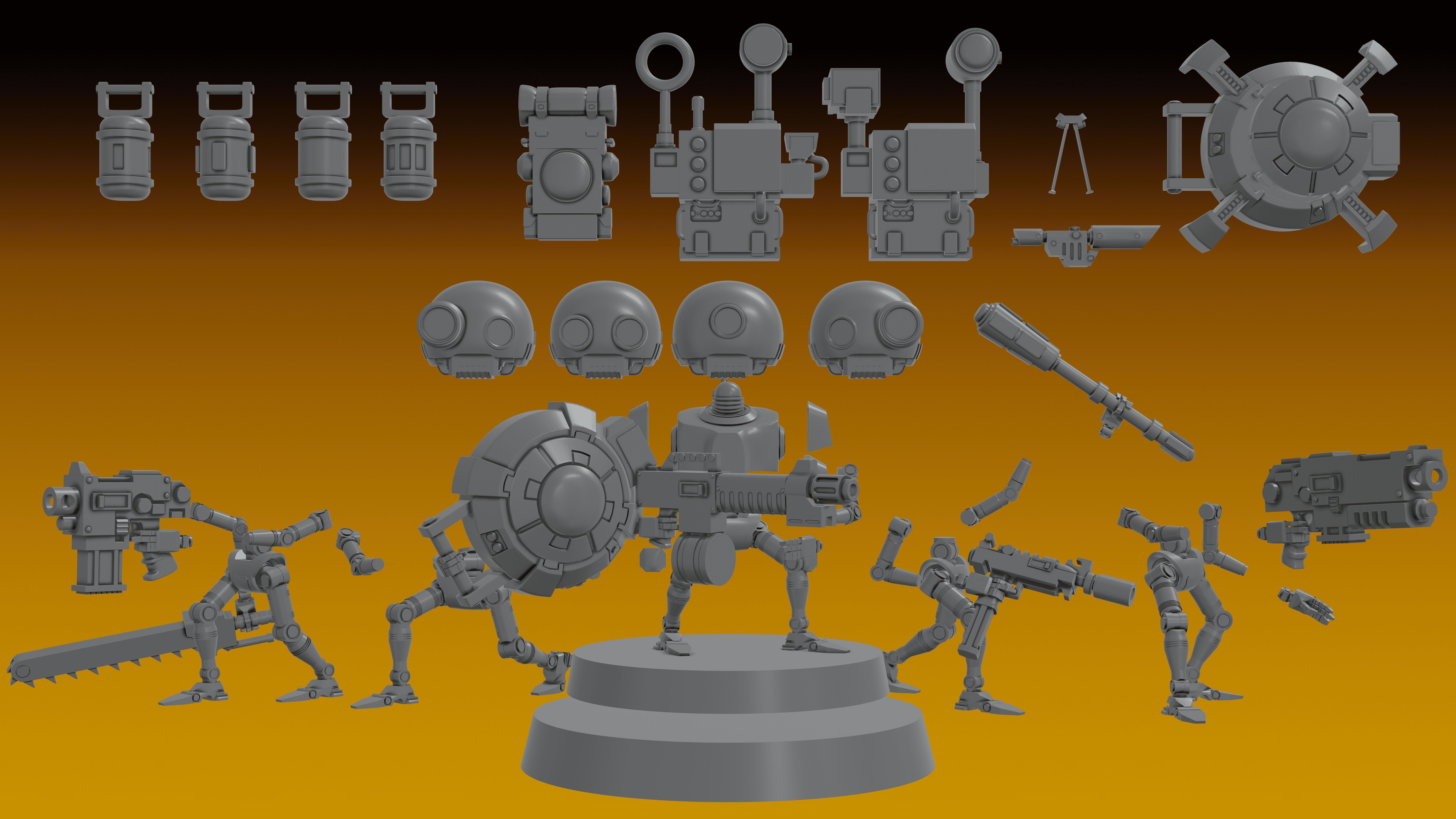 SERVOCORE COLLECTIONS -ASSISTANT DROID SQUAD-Whole AND in parts 3D ...