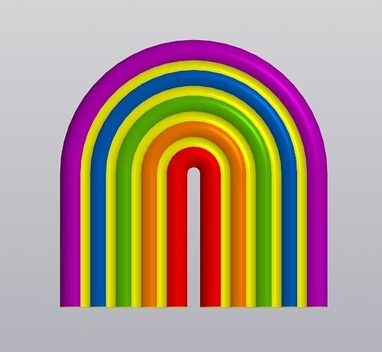Cup coaster Rainbow 3D model 3D printable | CGTrader
