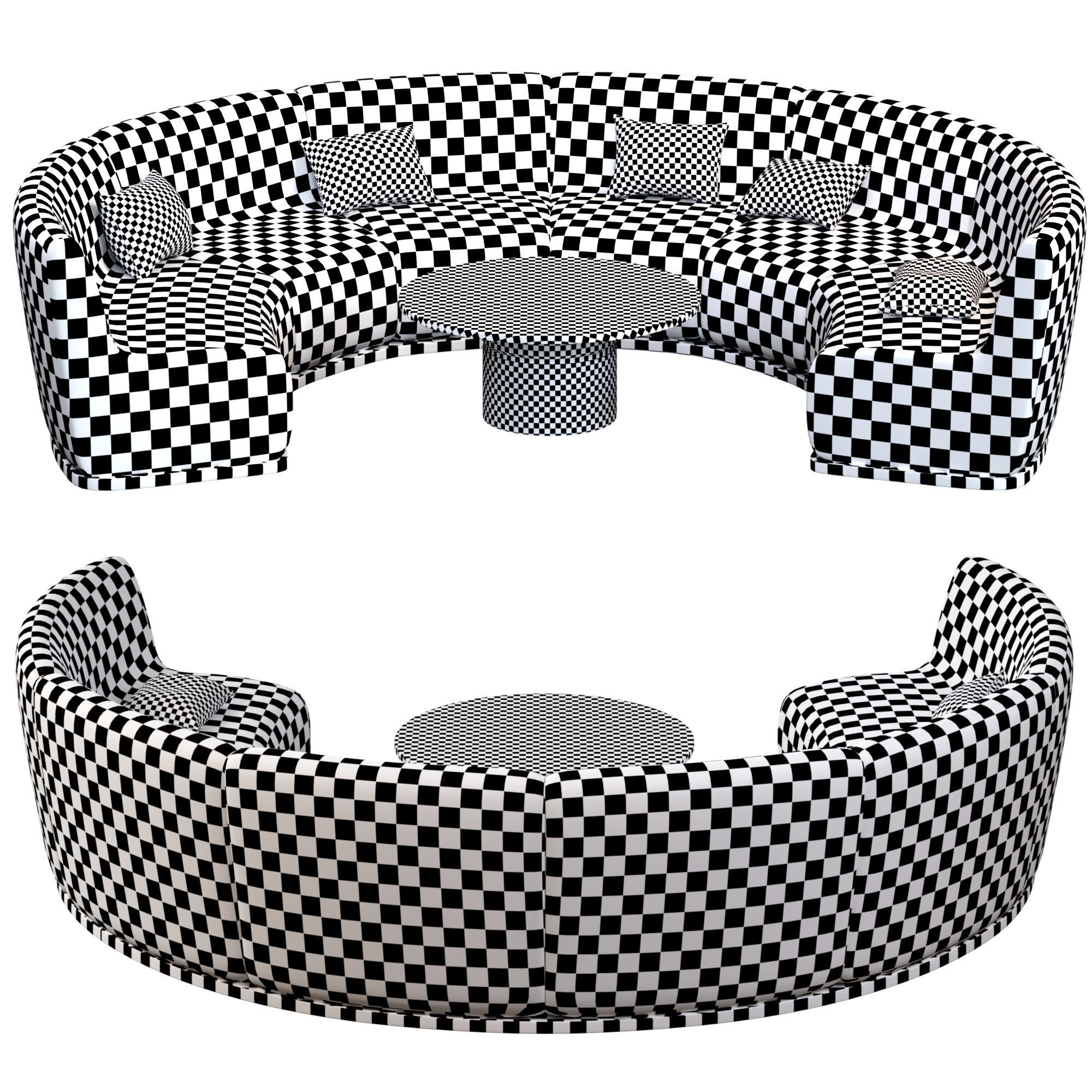 Sofa Curved 3D model | CGTrader