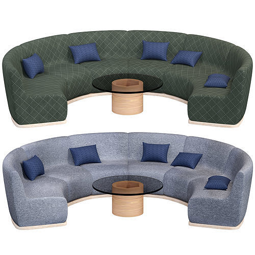 Sofa Curved 3D model | CGTrader