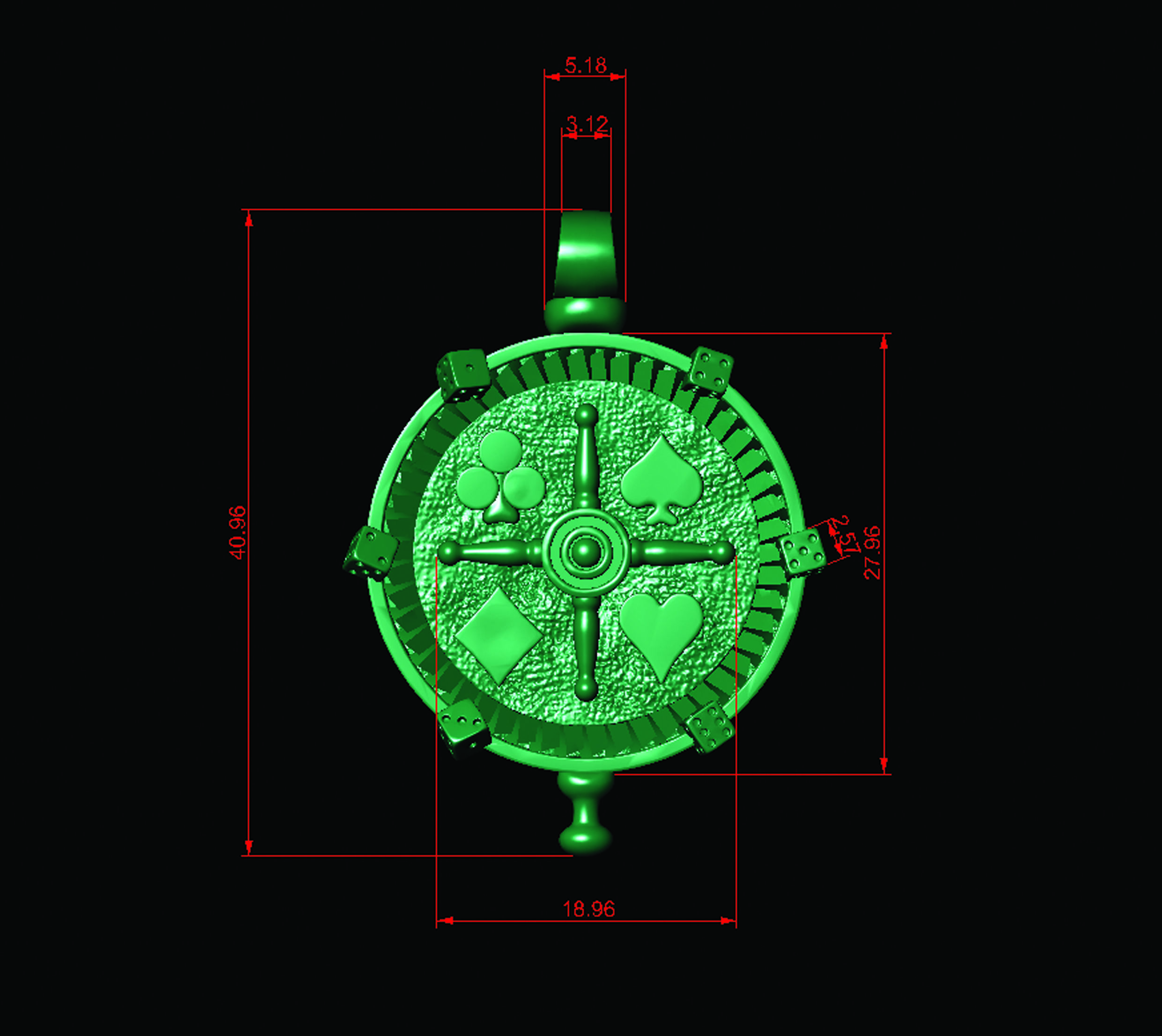 Poker Roulette 3D model 3D printable | CGTrader