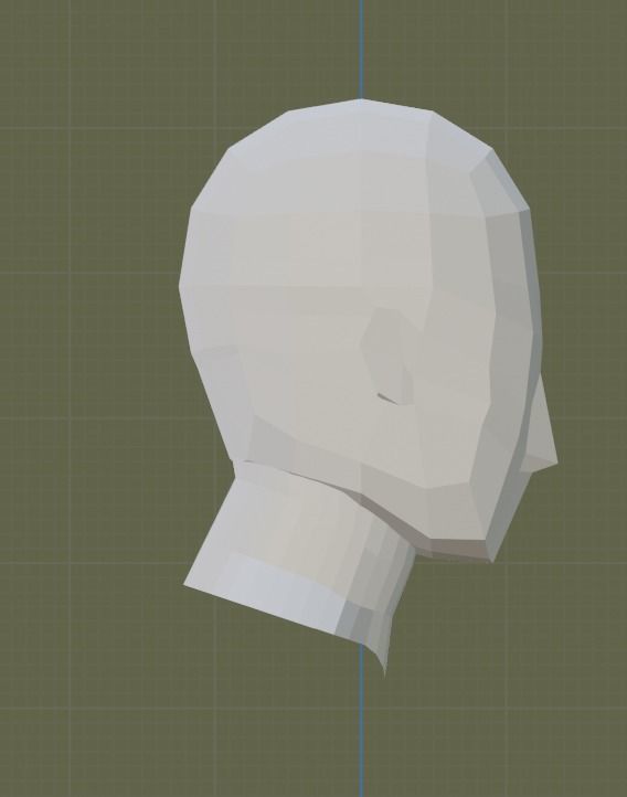 low poly basic head bust 3D model | CGTrader