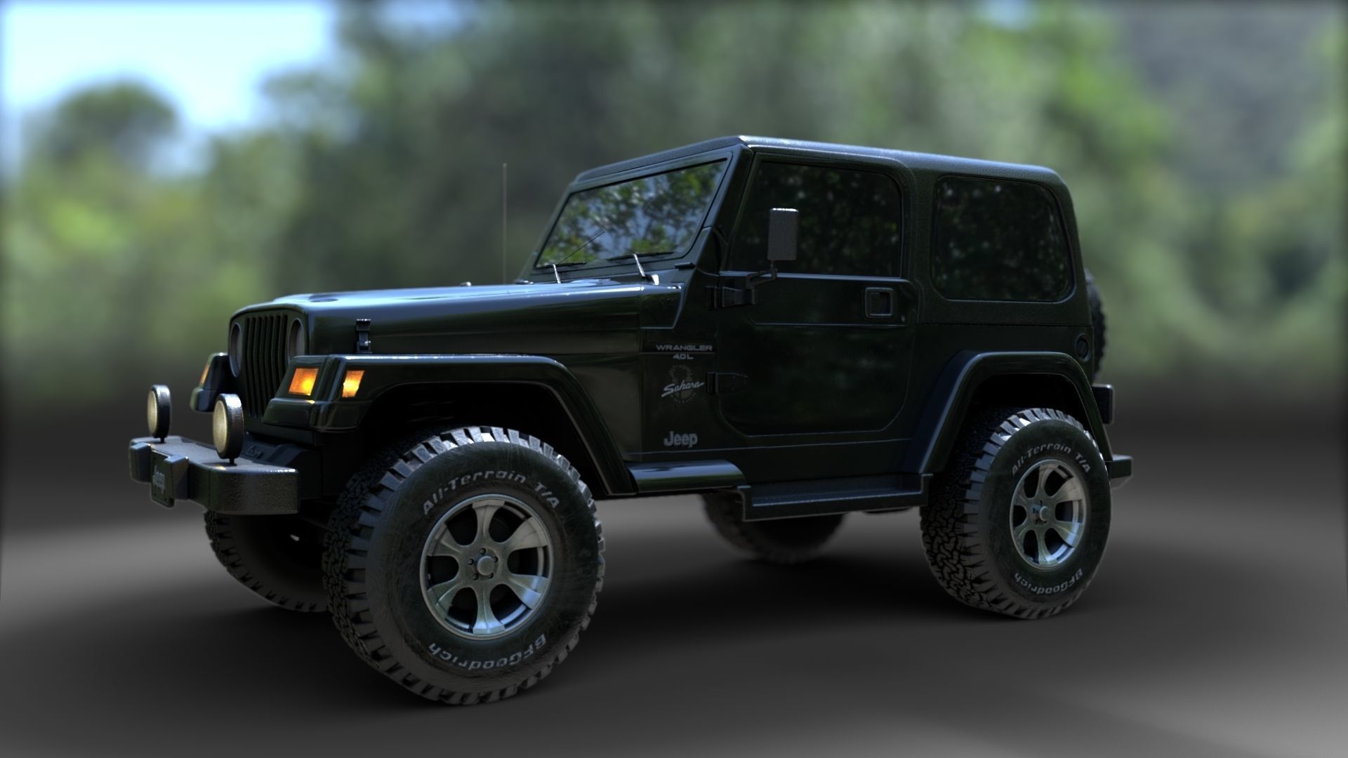 1998 Jeep Wrangler Sahara 3D model | CGTrader