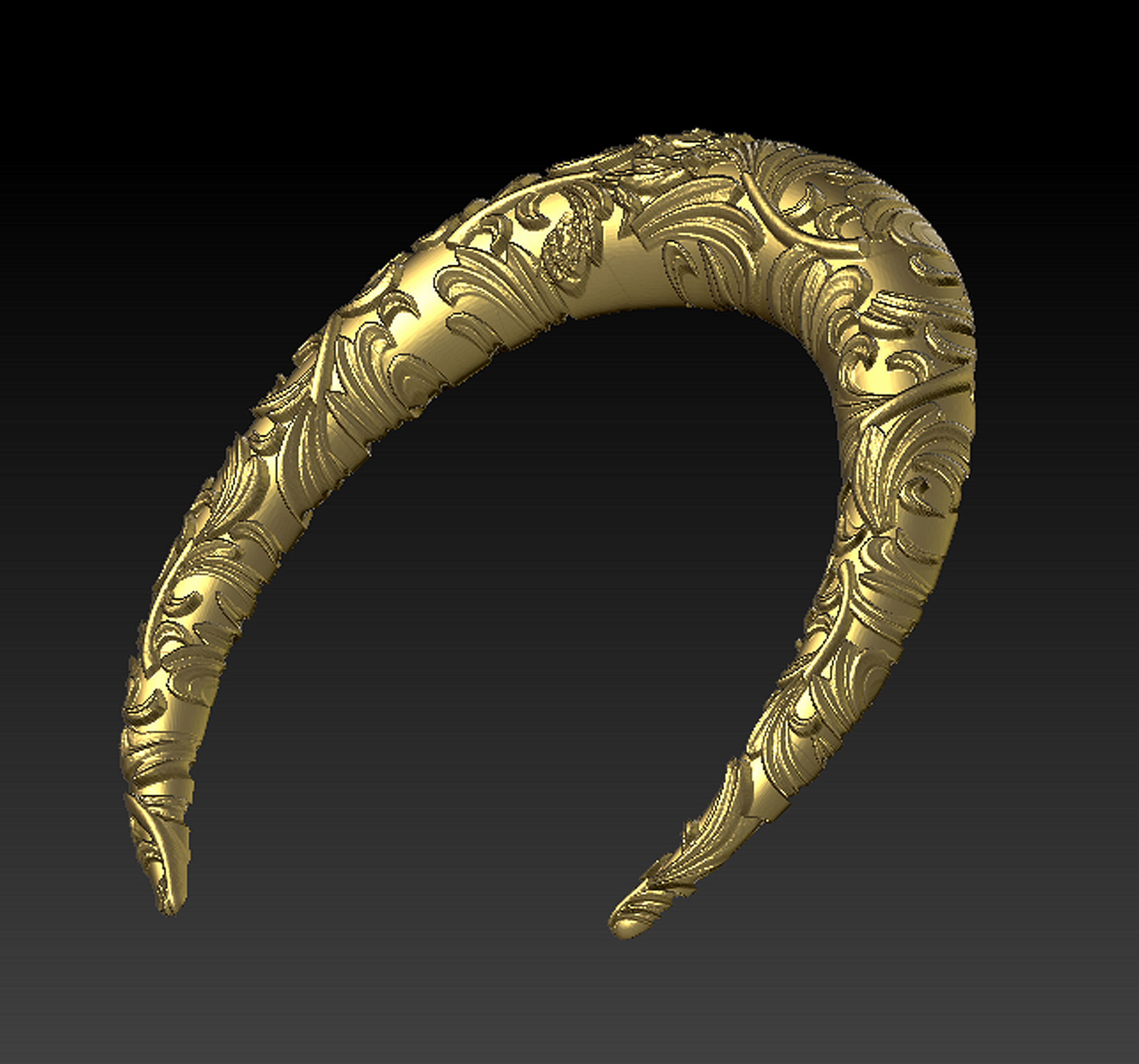 Snake Moon Necklace 3D model 3D printable | CGTrader