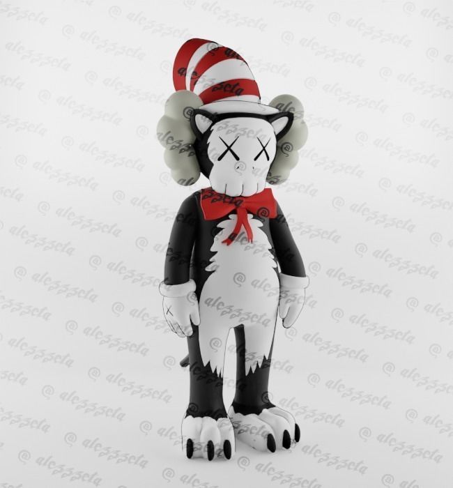 Kaws The Cat in the Hat for Print 3D model 3D printable | CGTrader