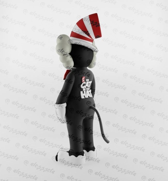 Kaws The Cat in the Hat for Print 3D model 3D printable | CGTrader