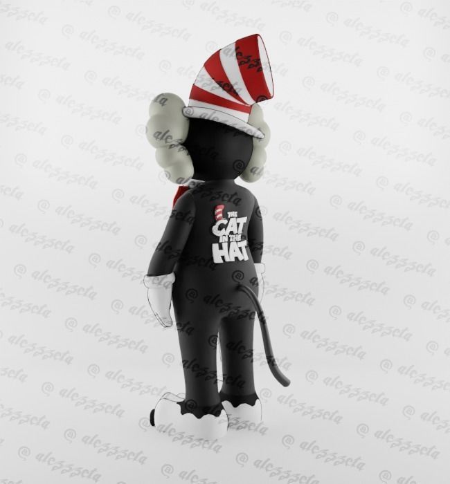 Kaws The Cat in the Hat for Print 3D model 3D printable | CGTrader