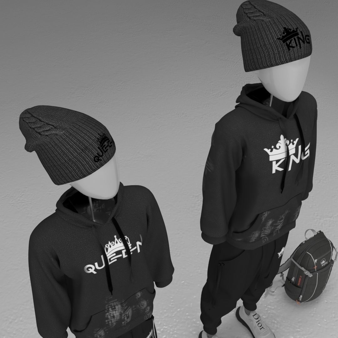 clothes king and queen 3D model | CGTrader