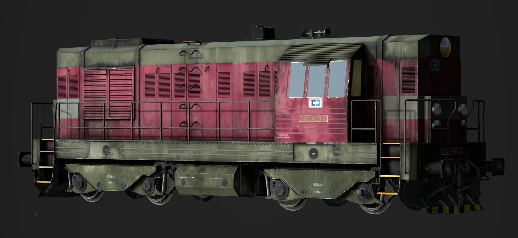 3D model Locomotive T 742 VR / AR / low-poly | CGTrader