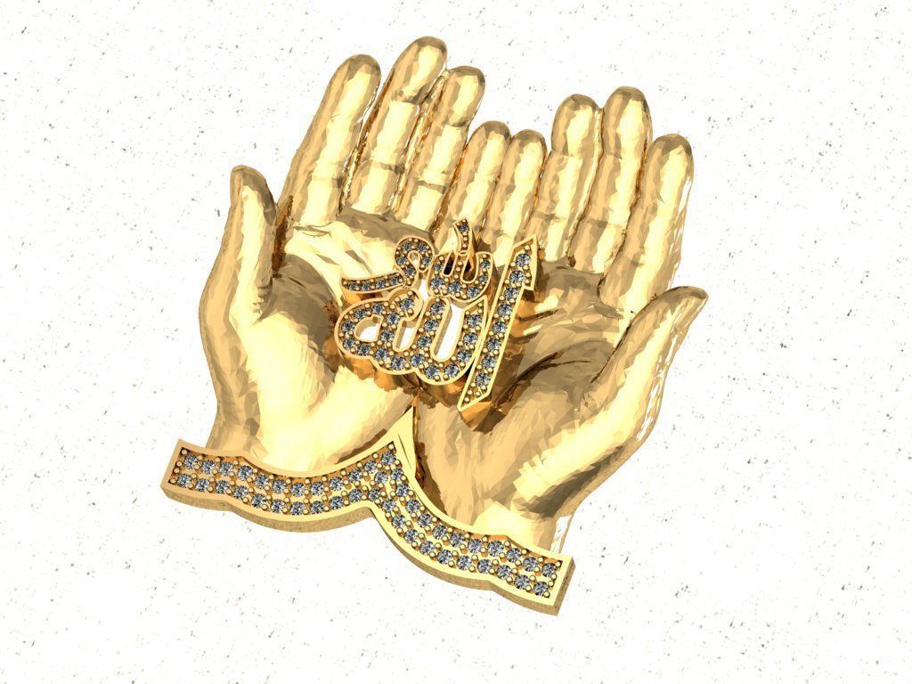 ALLAH Name Pendent 3D model | CGTrader