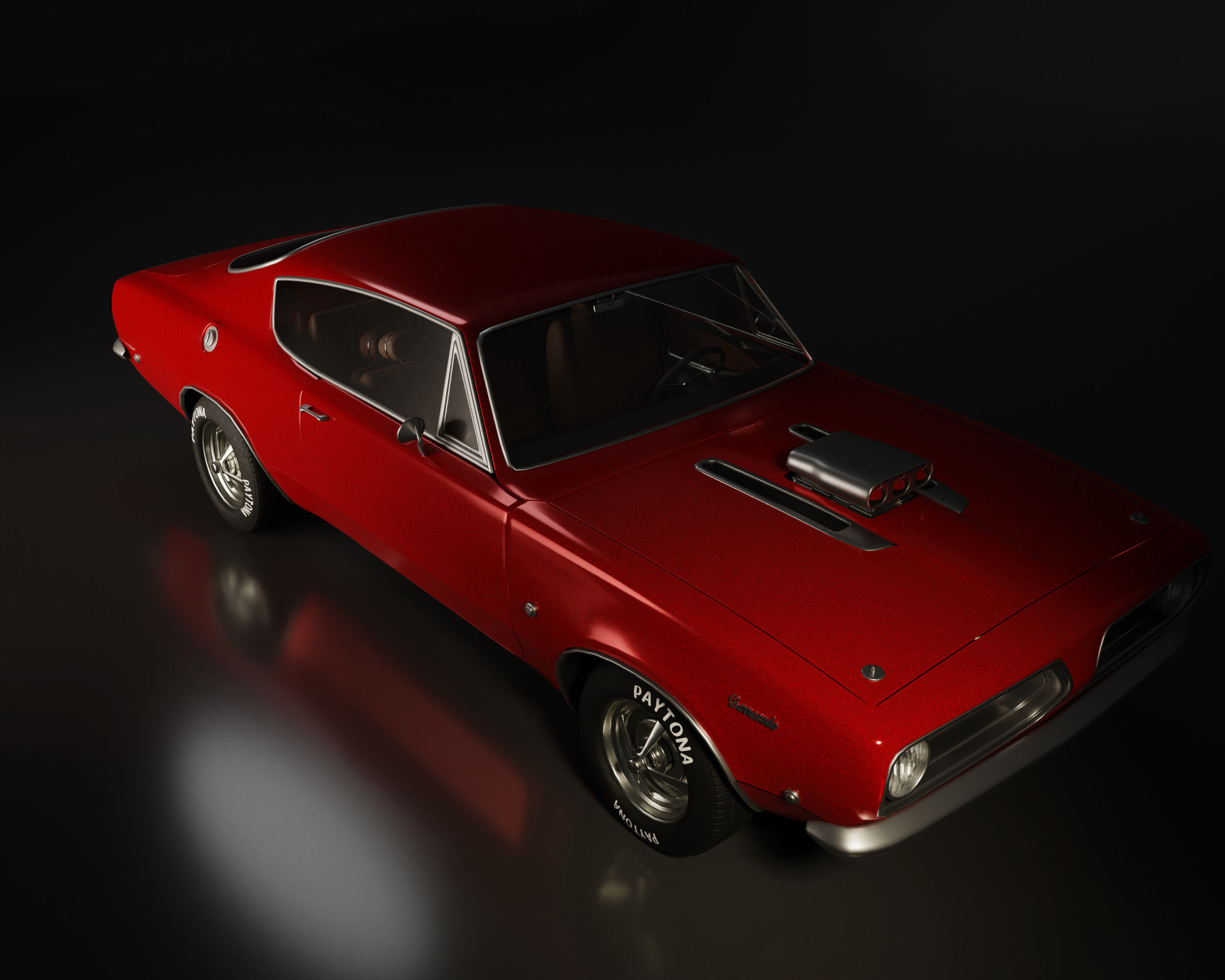 3D model muscle car VR / AR / low-poly | CGTrader