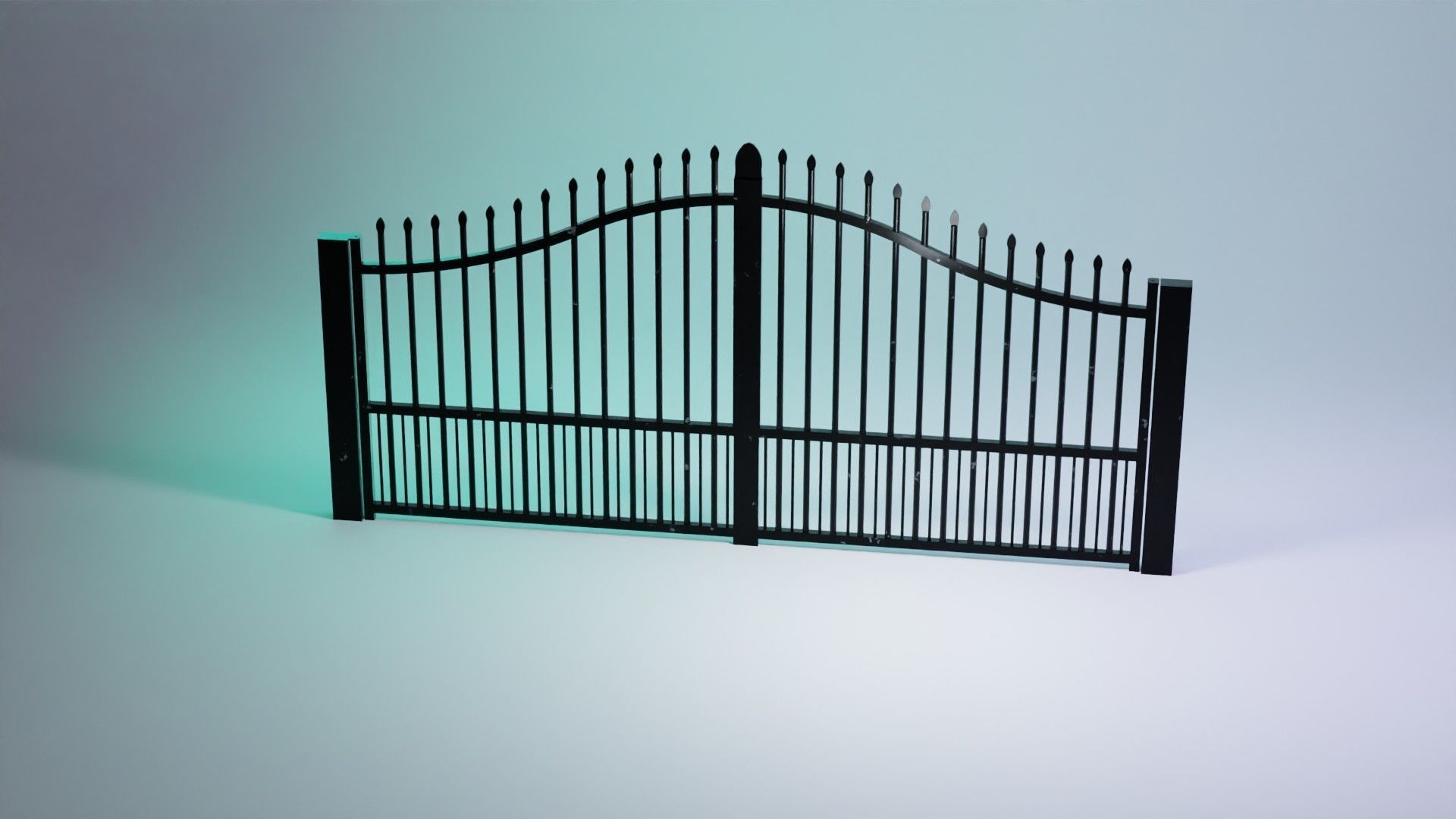 3d model of a black metal gate 3D model | CGTrader