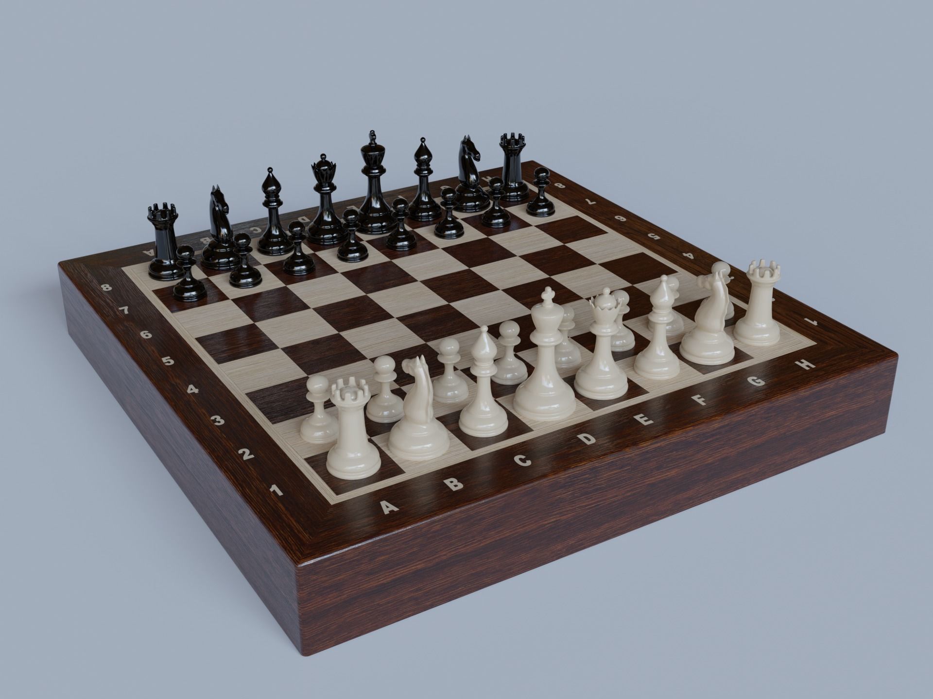 Low Poly Chess board 3D model | CGTrader