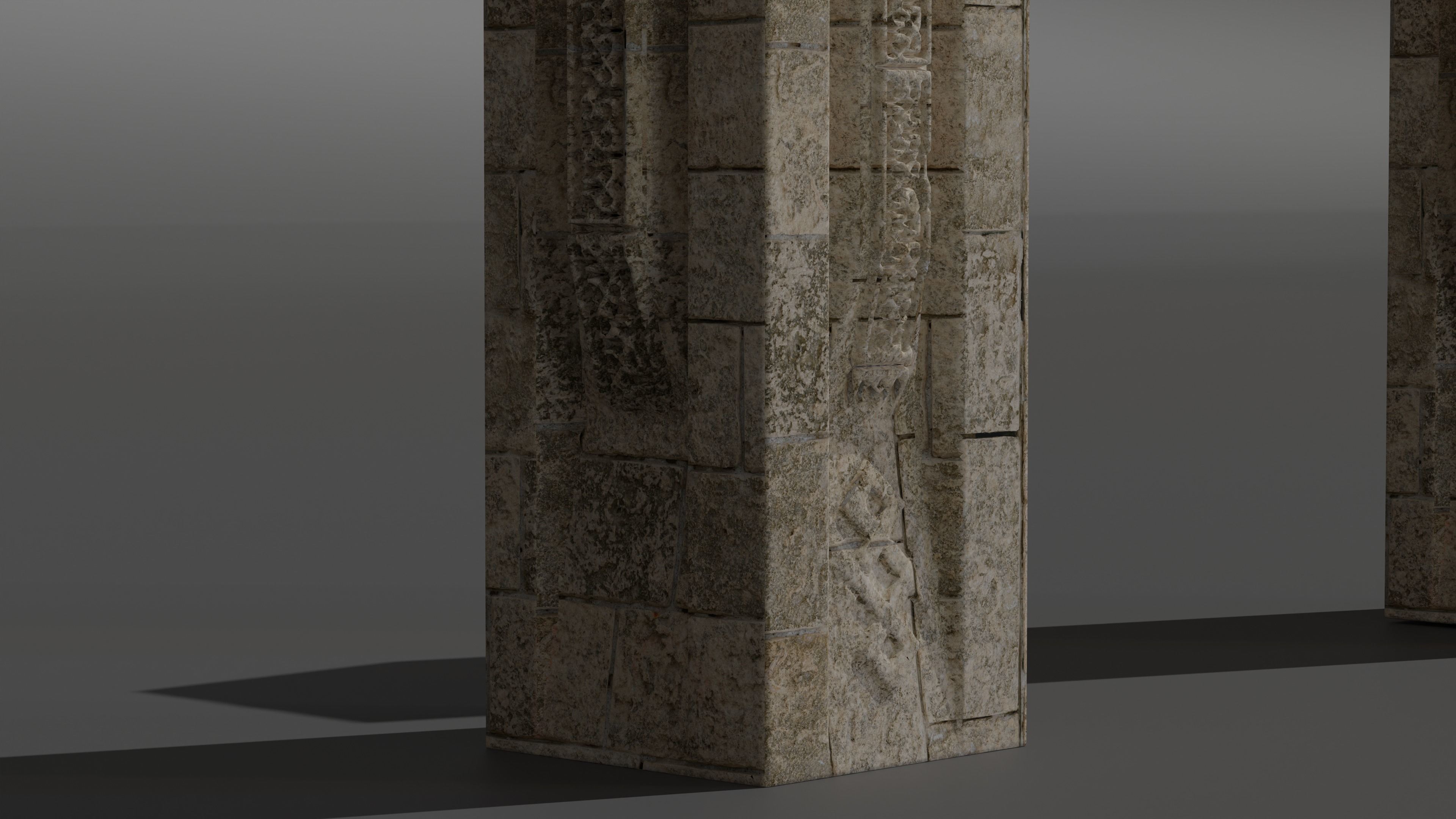 Mixed look Pillar 3D model | CGTrader