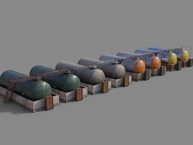 Diesel Refueling depot tank free VR / AR / low-poly 3D model | CGTrader