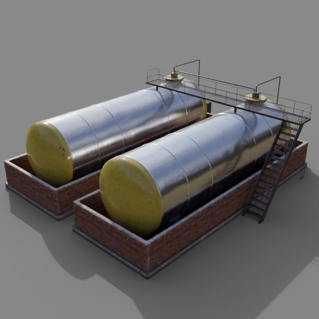 Diesel Refueling depot tank free VR / AR / low-poly 3D model | CGTrader