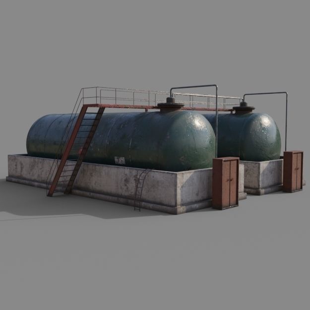 Diesel Refueling depot tank free VR / AR / low-poly 3D model | CGTrader