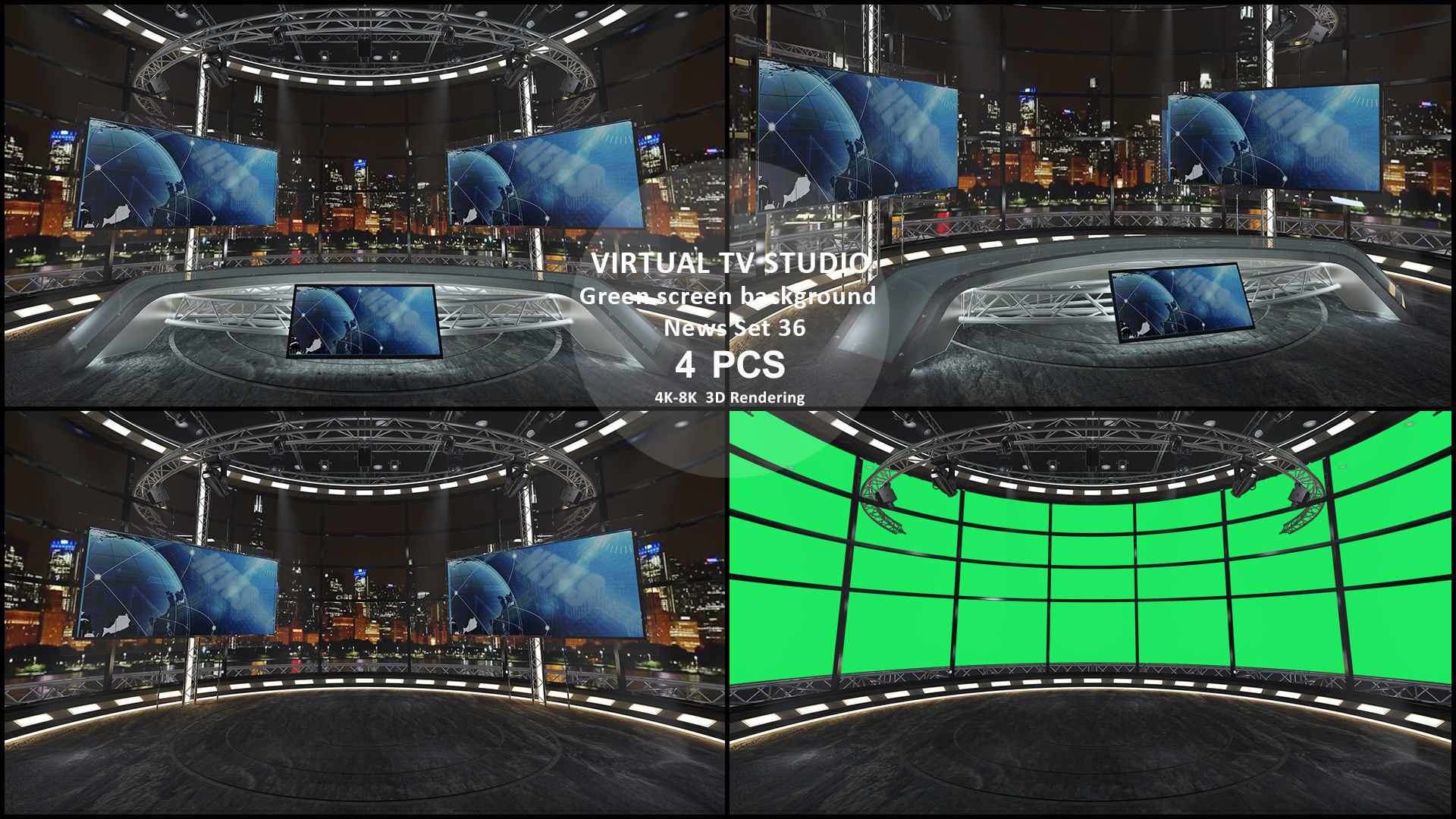 Virtual TV Studio Sets - Collection Vol 16 - 9 PCS DESIGN | CGTrader