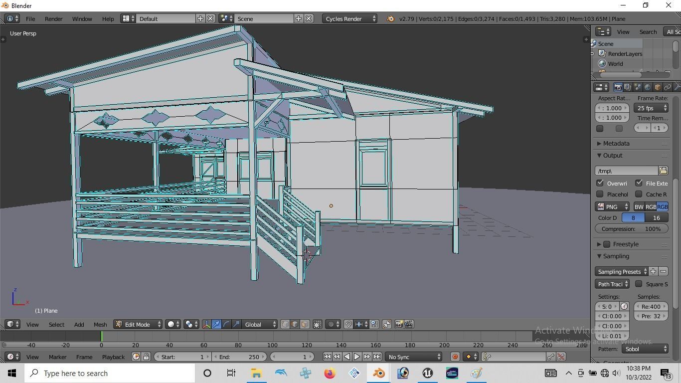 Rumah kayu panggung 011-012 3D model | CGTrader