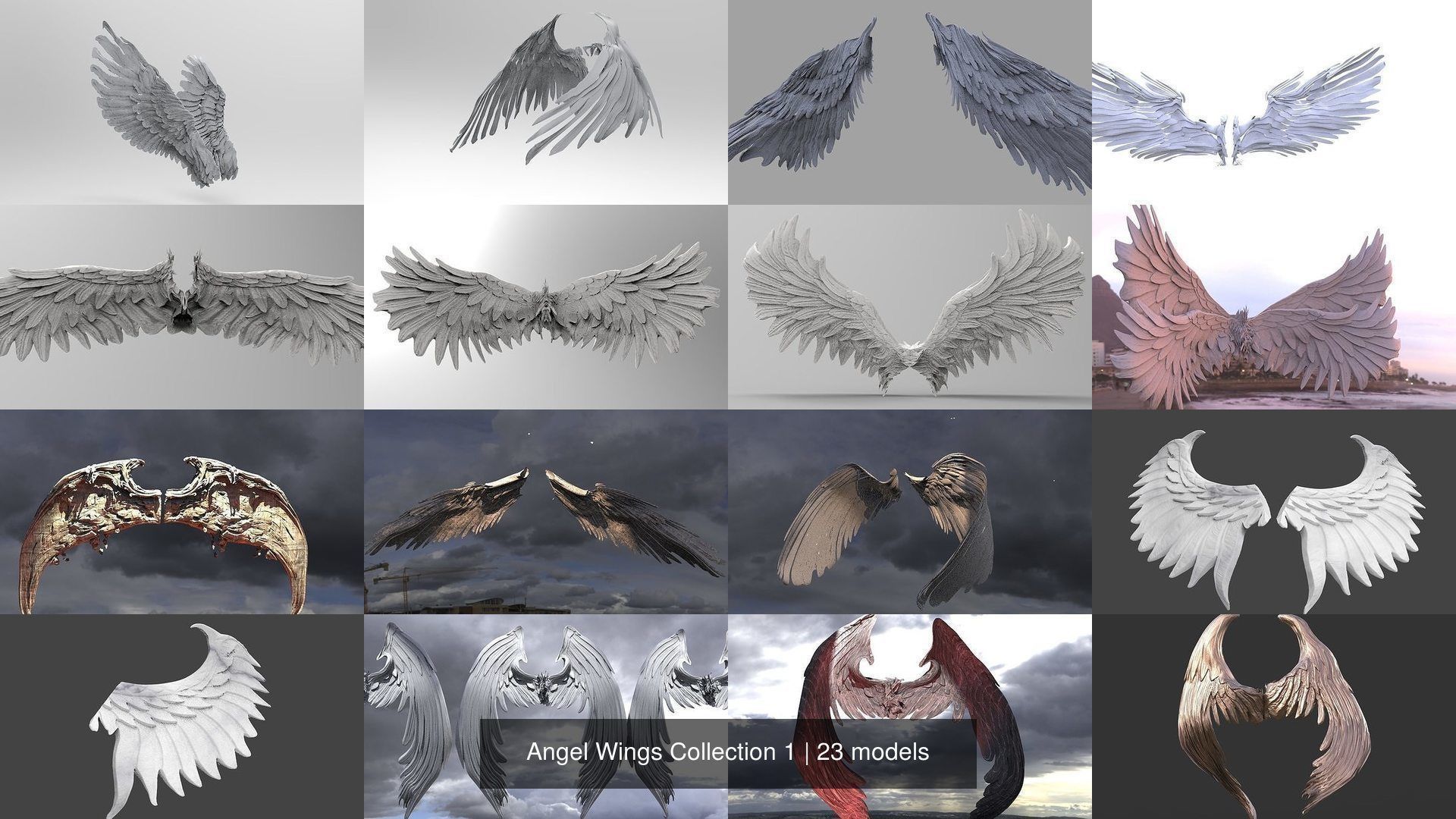 Angel Wings Collection 1 | CGTrader