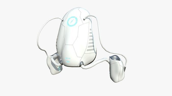 3D model Jetpack H01 White Blue - SciFi Character Design VR / AR / low ...