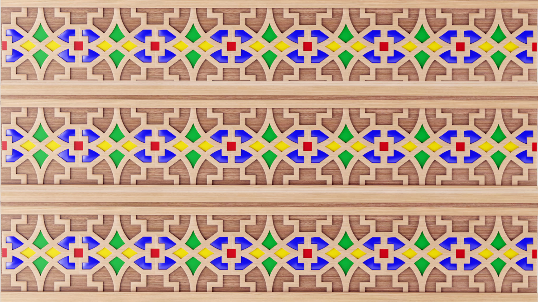 Moroccan Wood Pattern design 3D model | CGTrader