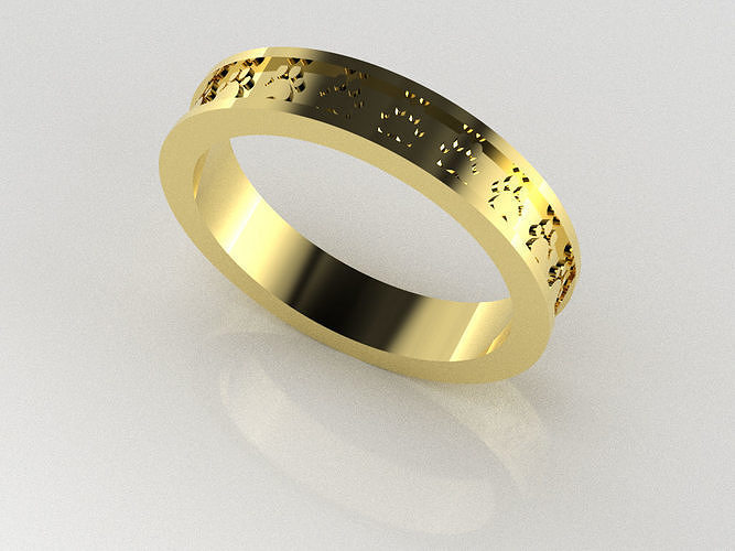 paw pattern ring 3D model 3D printable | CGTrader