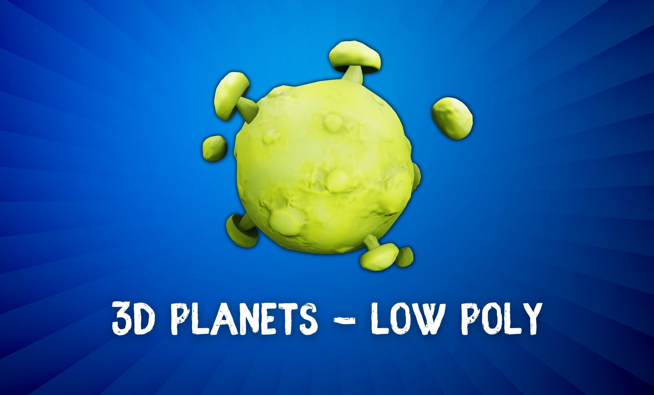 3D model Low Poly Planets - Stylized Textures - Cartoon VR / AR / low ...