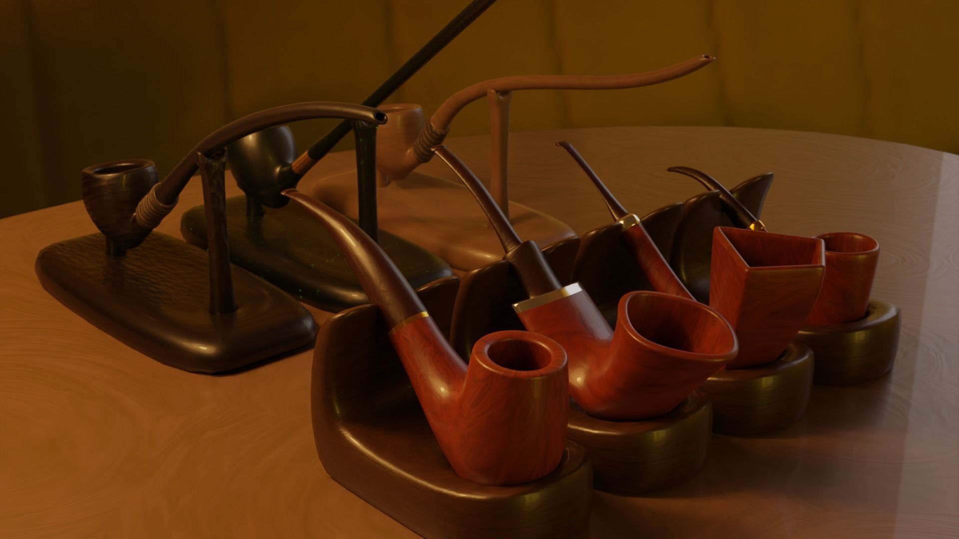 3D model Ultimate Smoking Pipe Collections VR / AR / low-poly | CGTrader