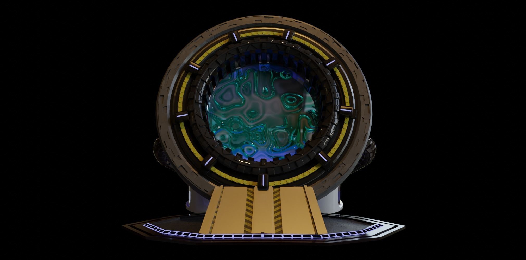 Sci Fi time travel portal free 3D model | CGTrader
