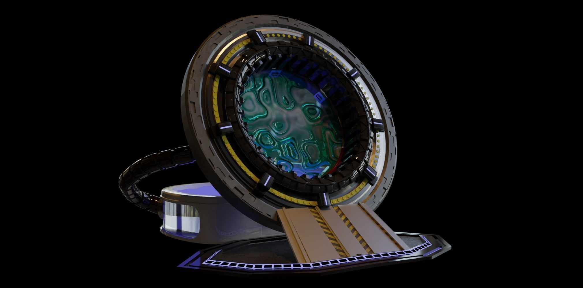 Sci Fi time travel portal free 3D model | CGTrader