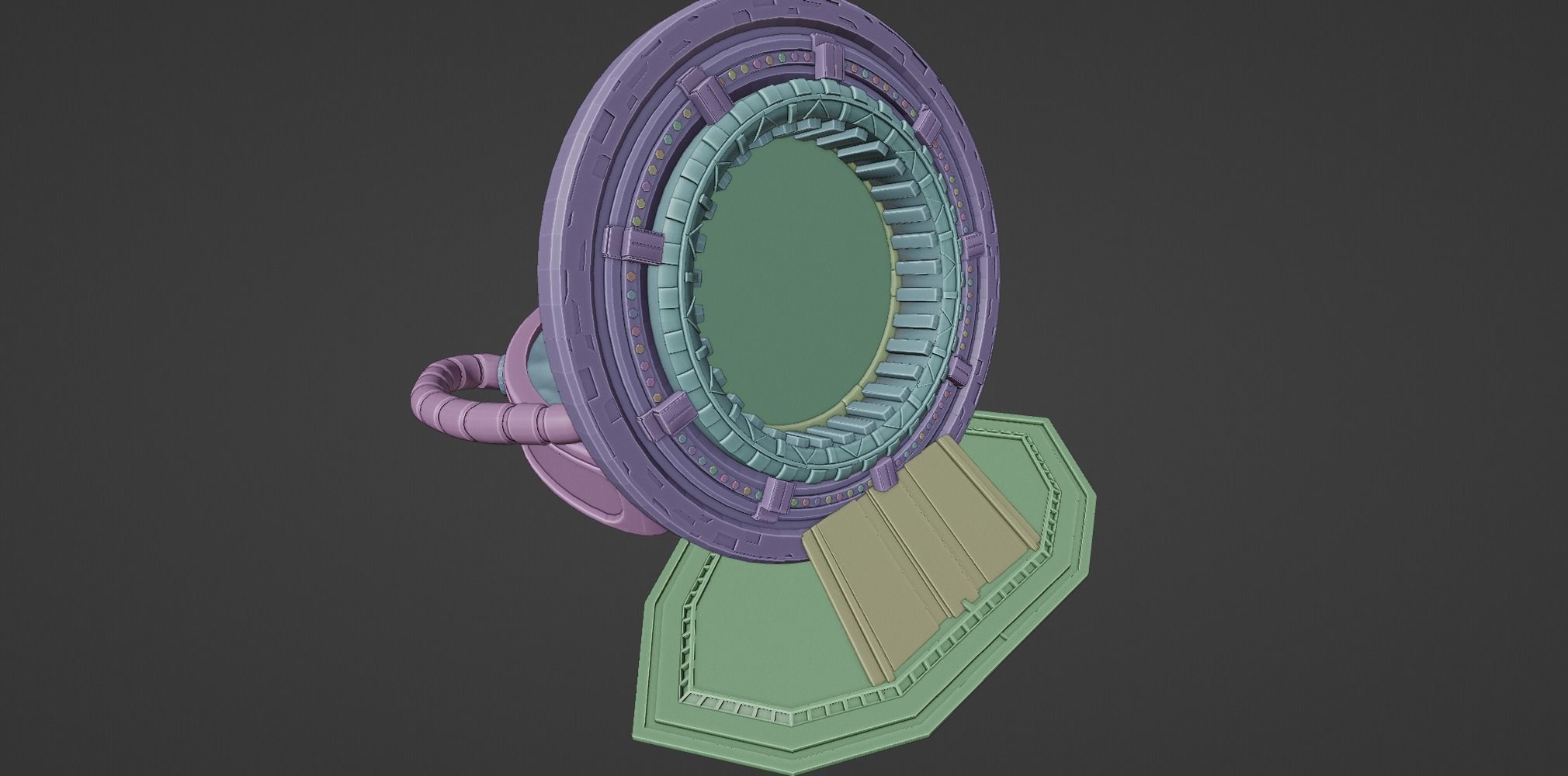 Sci Fi time travel portal free 3D model | CGTrader