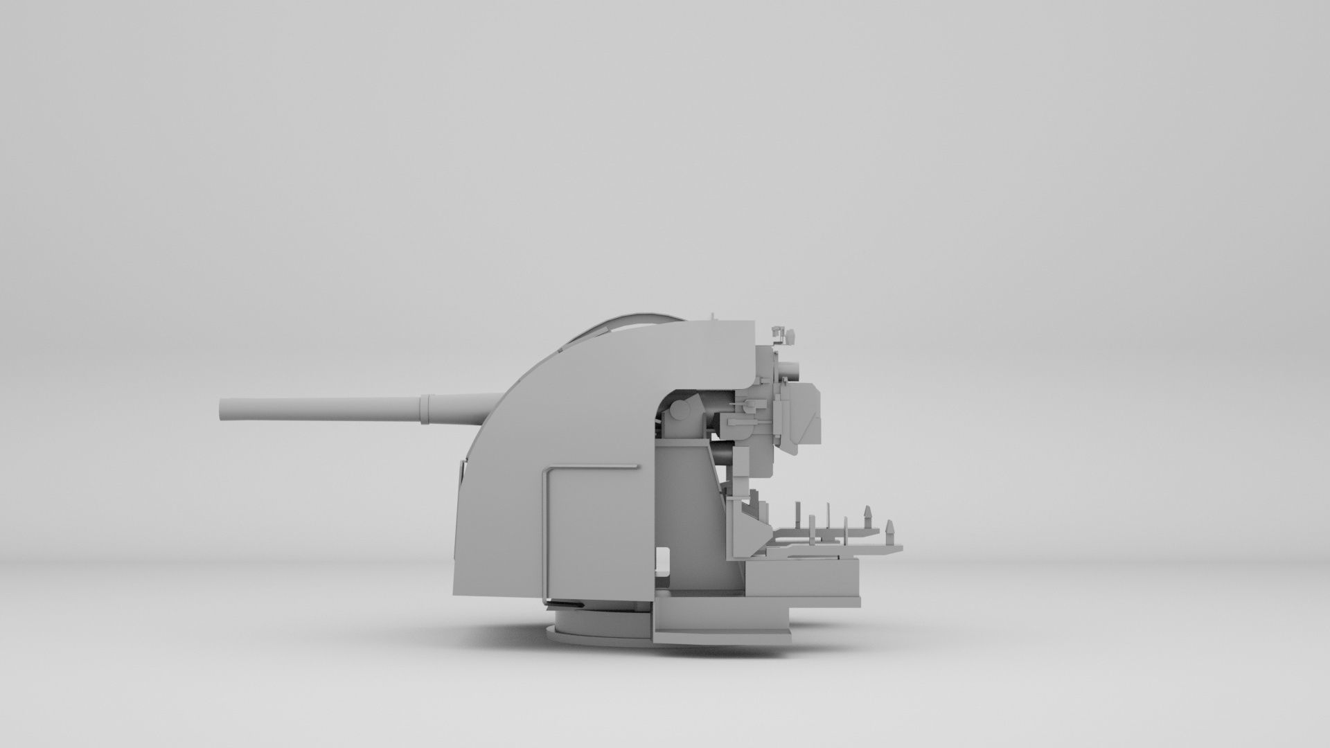 Bofors QF Twin 4 inch 102mm Naval Gun Mk XVI 3D model | CGTrader