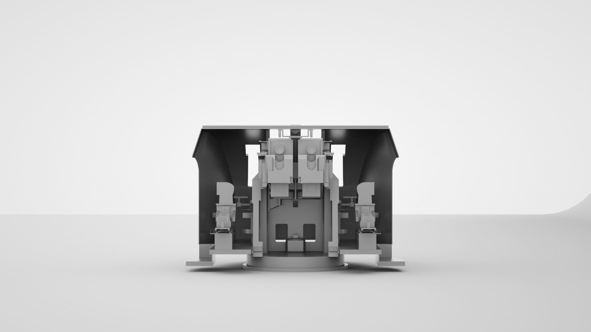 Bofors QF Twin 4 inch 102mm Naval Gun Mk XVI 3D model | CGTrader