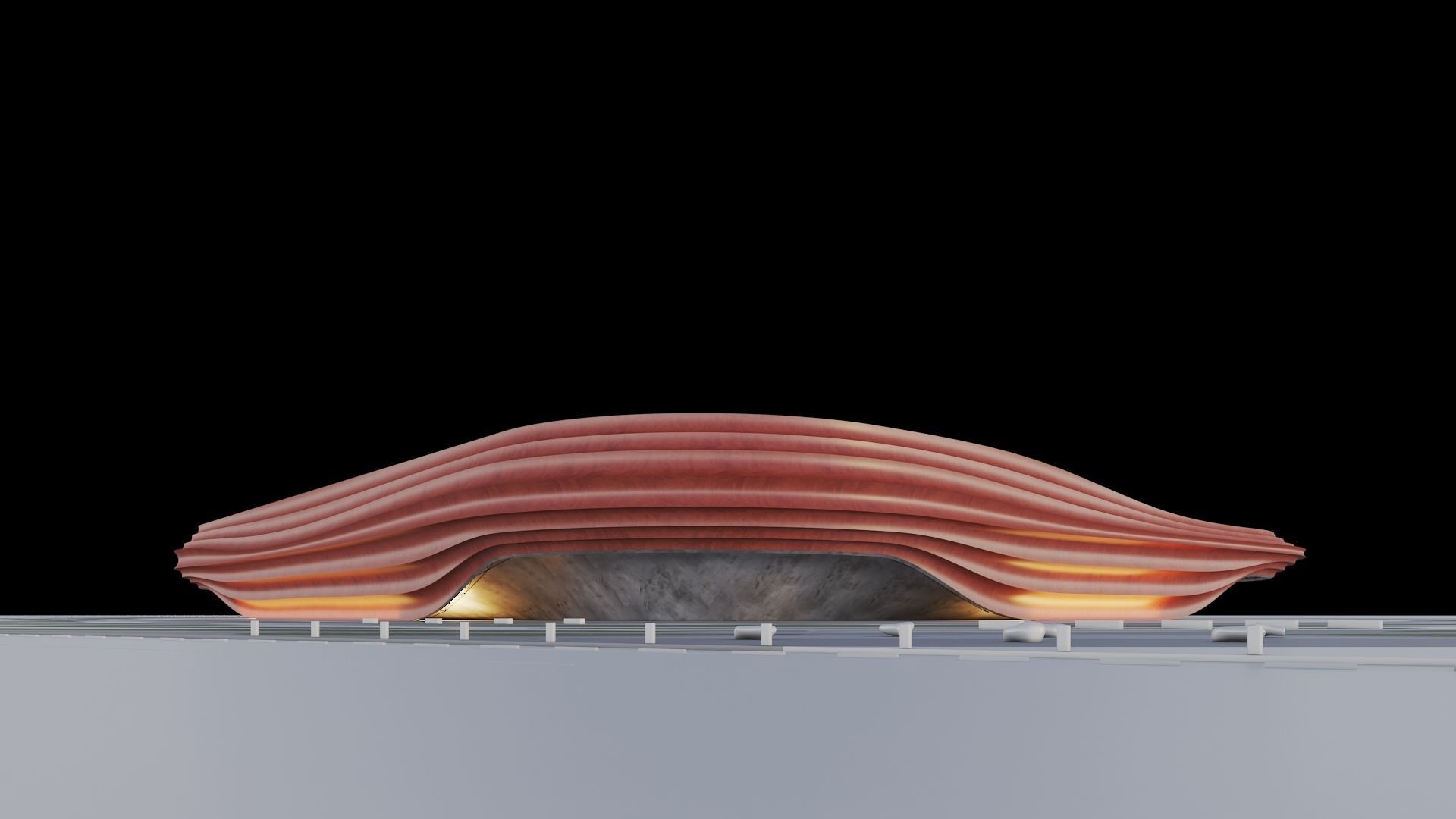 Stadium table with lights 3D model | CGTrader