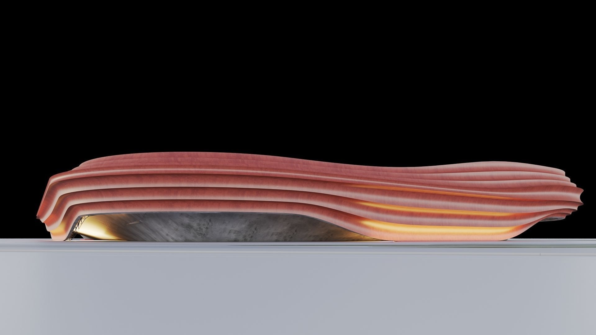 Stadium table with lights 3D model | CGTrader