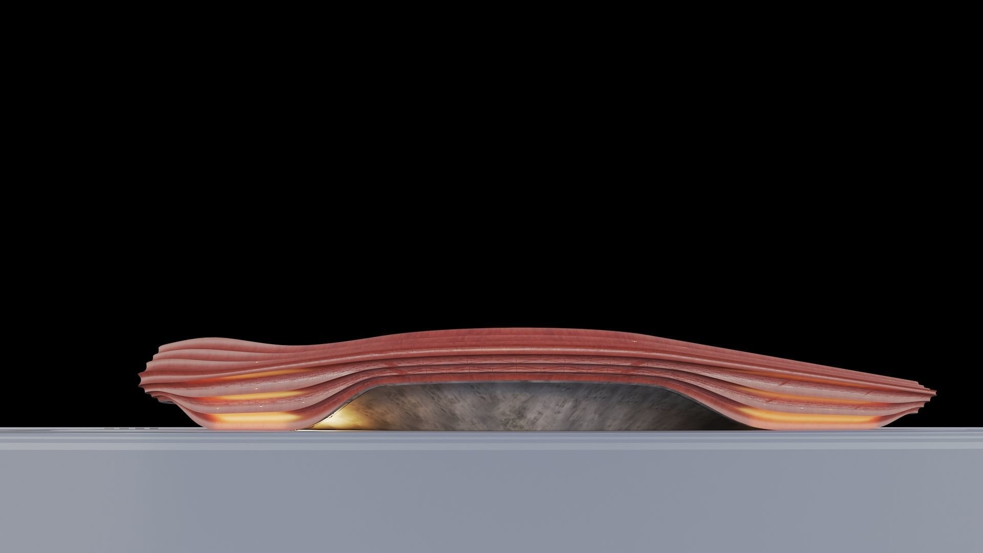 Stadium table with lights 3D model | CGTrader