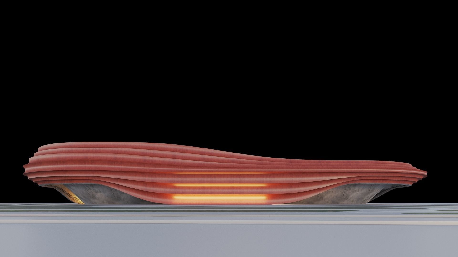 Stadium table with lights 3D model | CGTrader