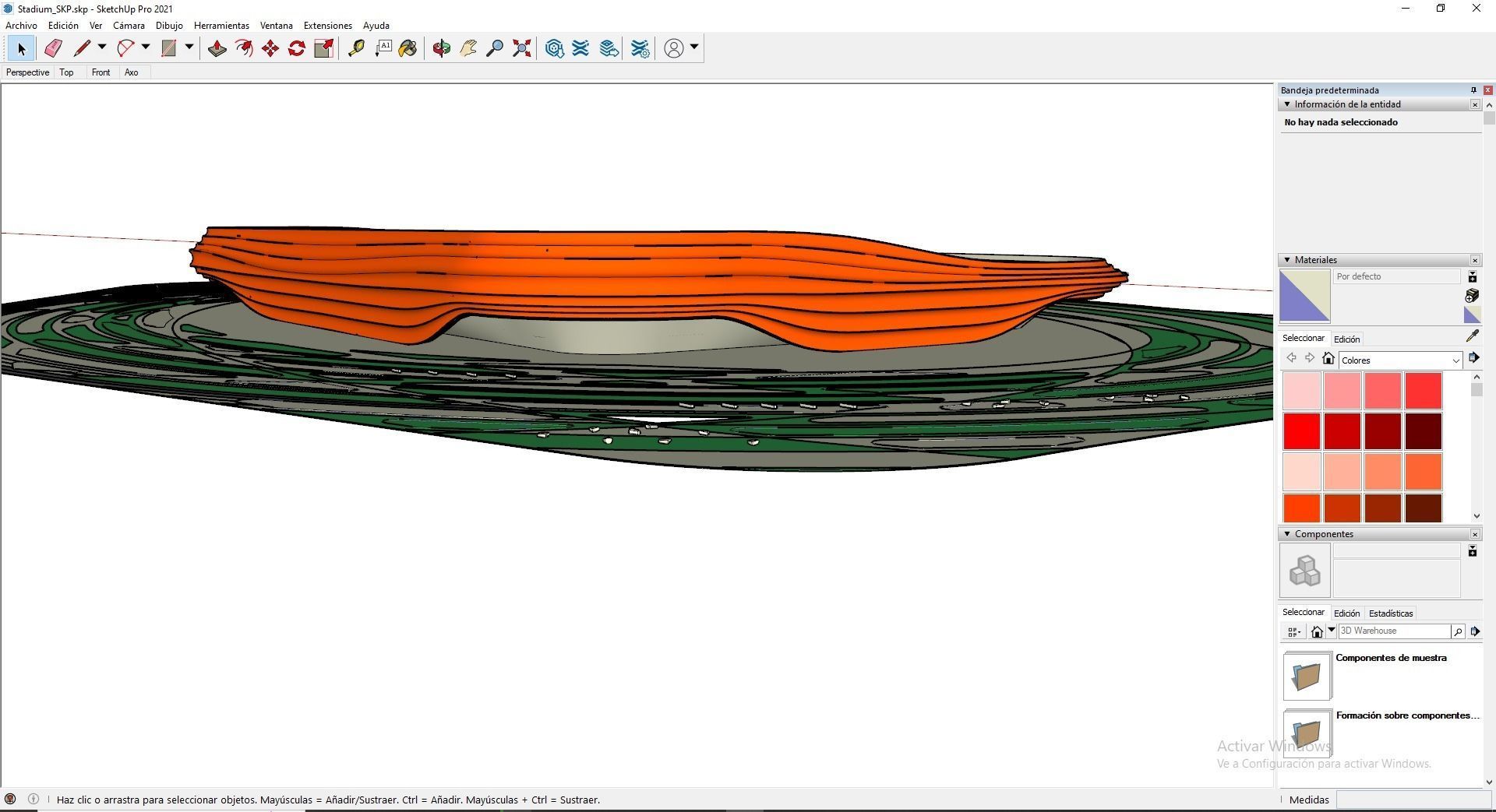 Stadium table with lights 3D model | CGTrader
