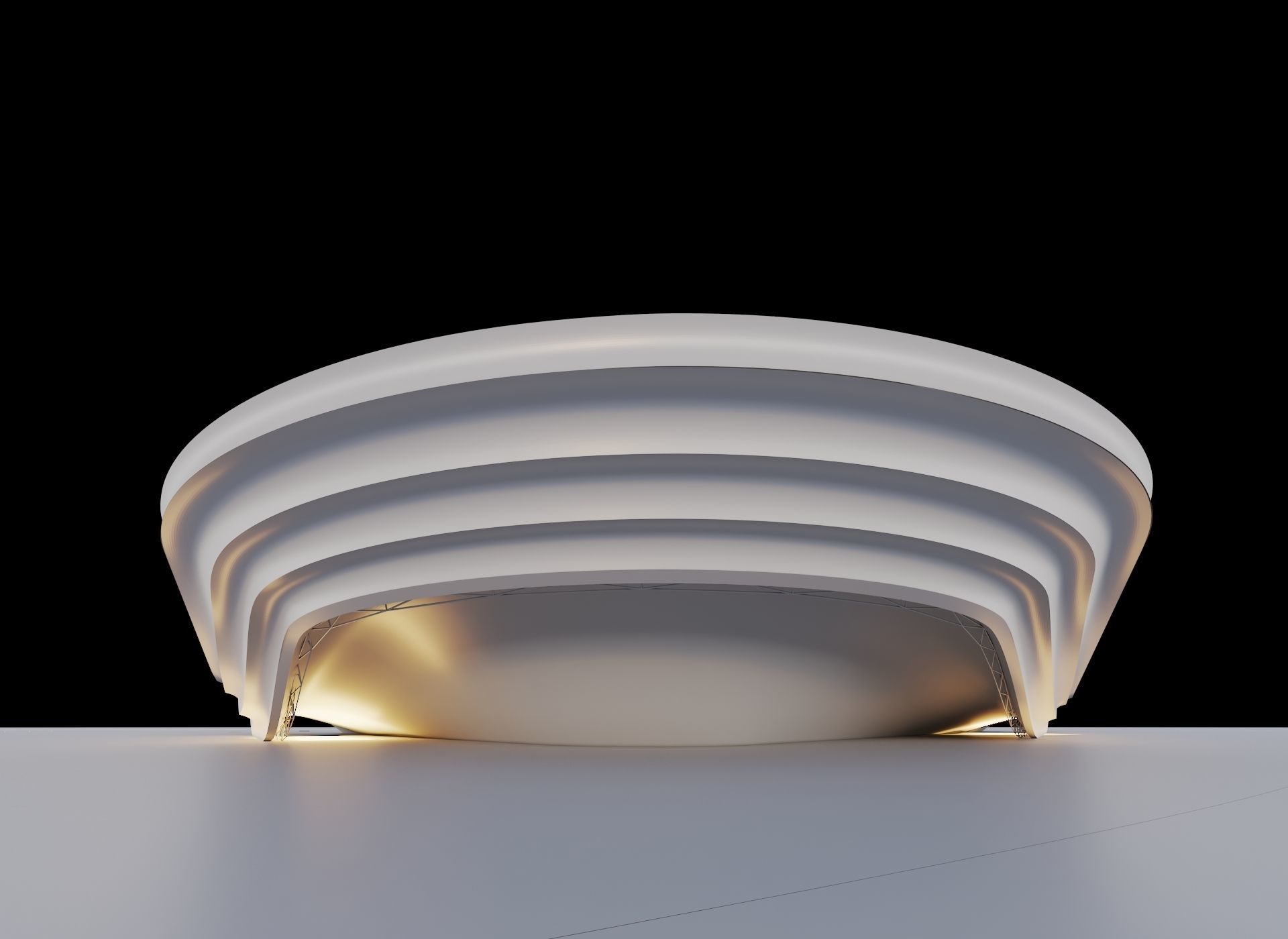 Stadium table with lights 3D model | CGTrader
