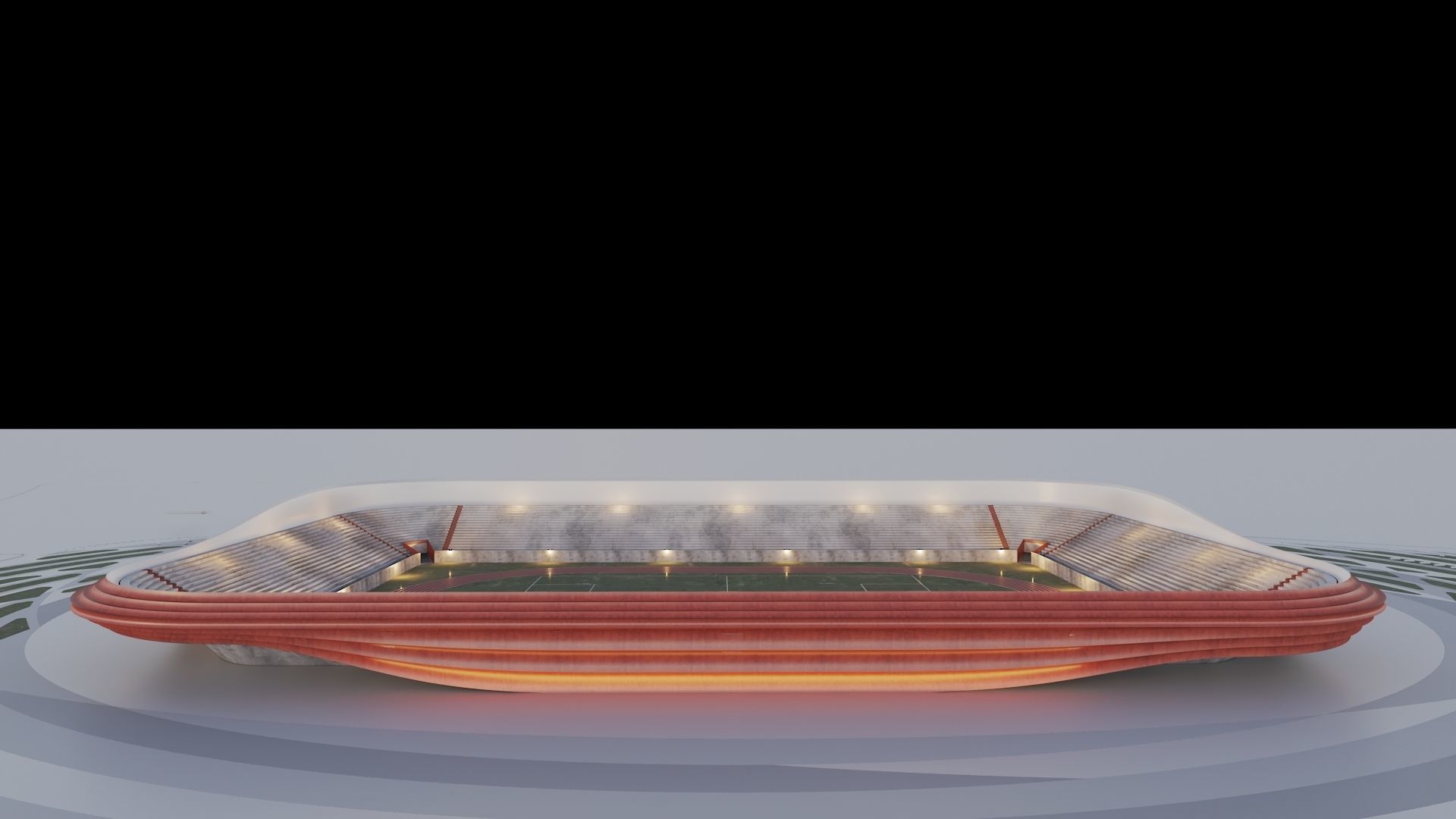 Stadium table with lights 3D model | CGTrader