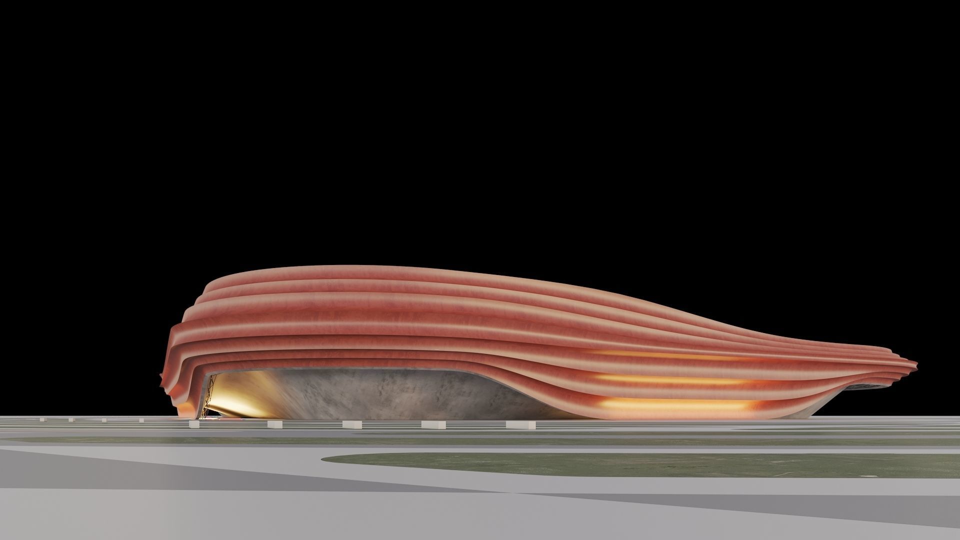 Stadium table with lights 3D model | CGTrader