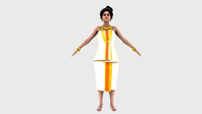 kerala india girl 3D model | CGTrader
